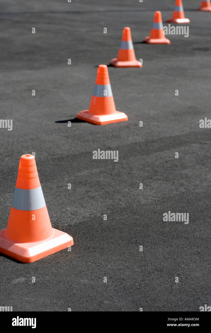 Obstacle course and cones hi-res stock photography and images - Alamy