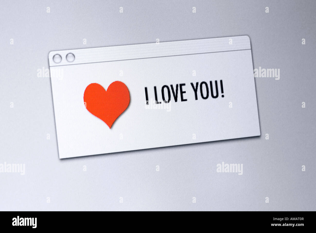 I love you on a computer screen Stock Photo - Alamy