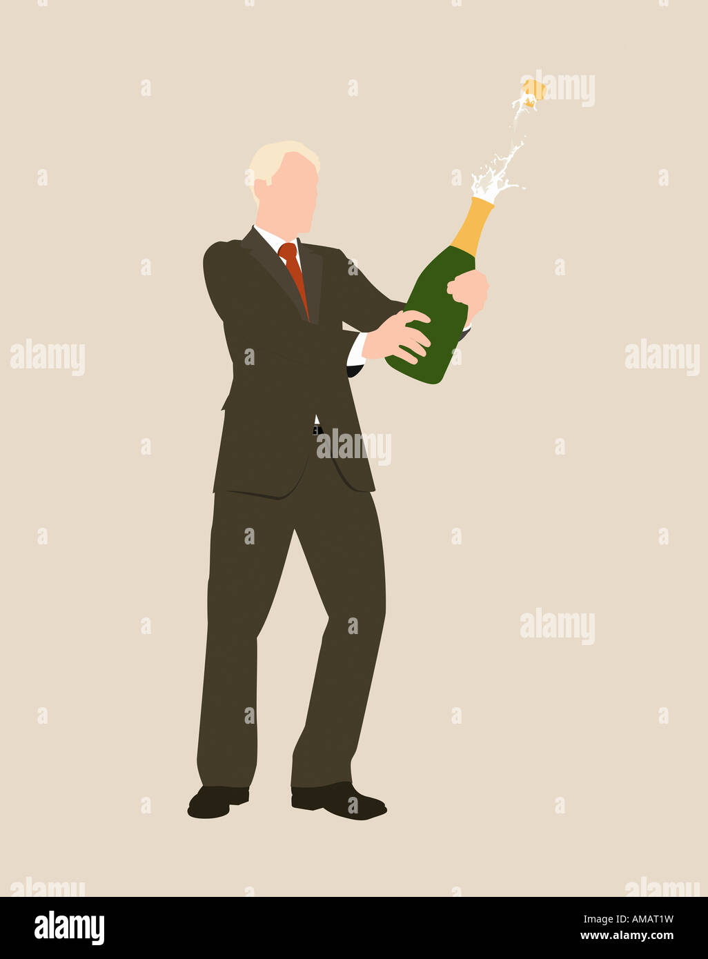 Man spraying champagne hi-res stock photography and images - Alamy