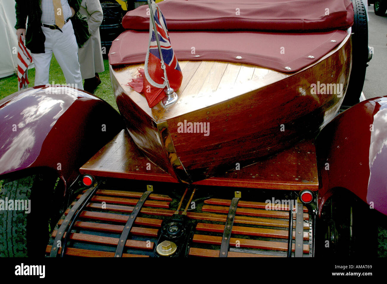 Rolls Royce boat shaped body with red ensign duster Stock Photo - Alamy