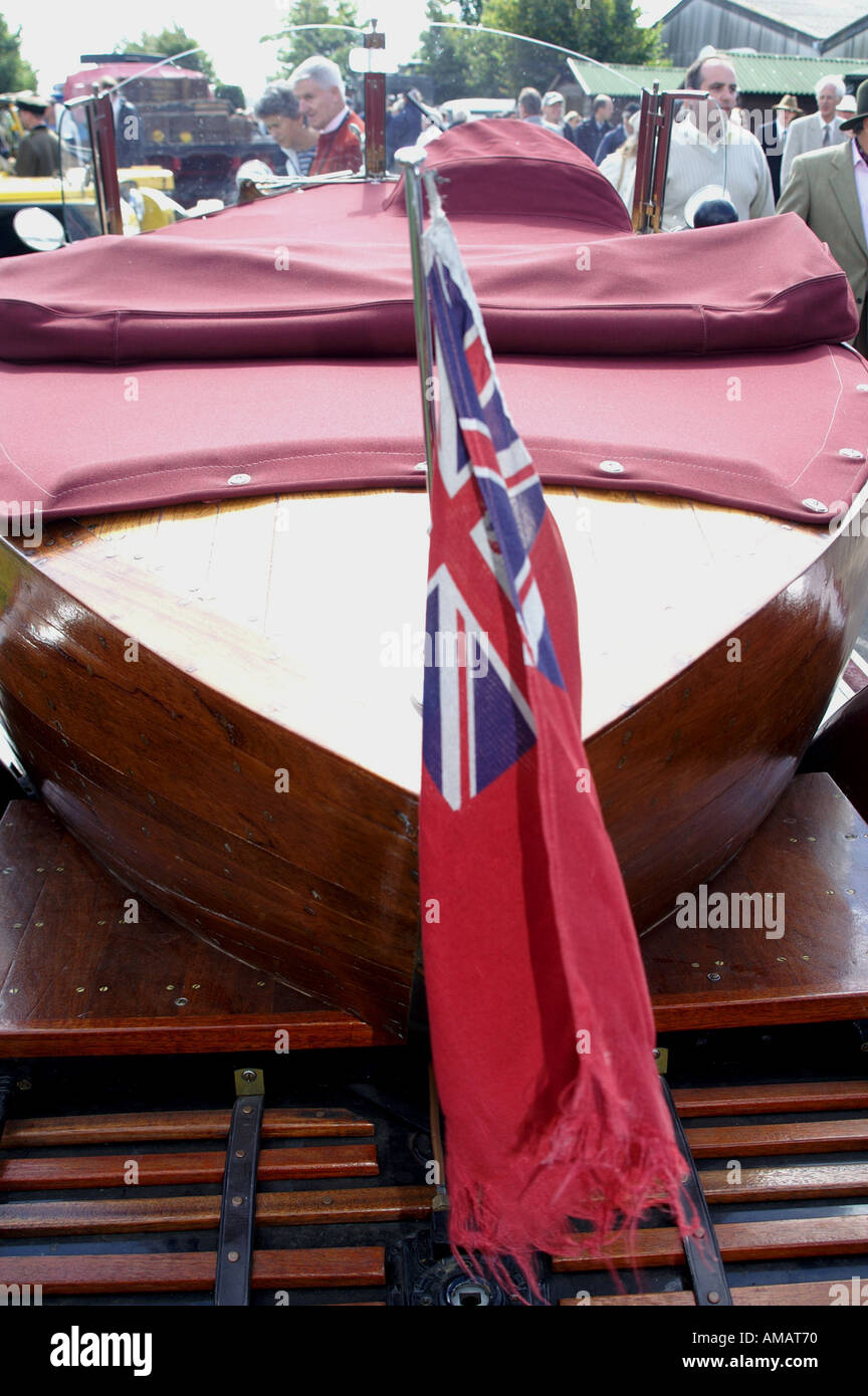 Rolls Royce boat shaped body with red ensign duster Stock Photo - Alamy