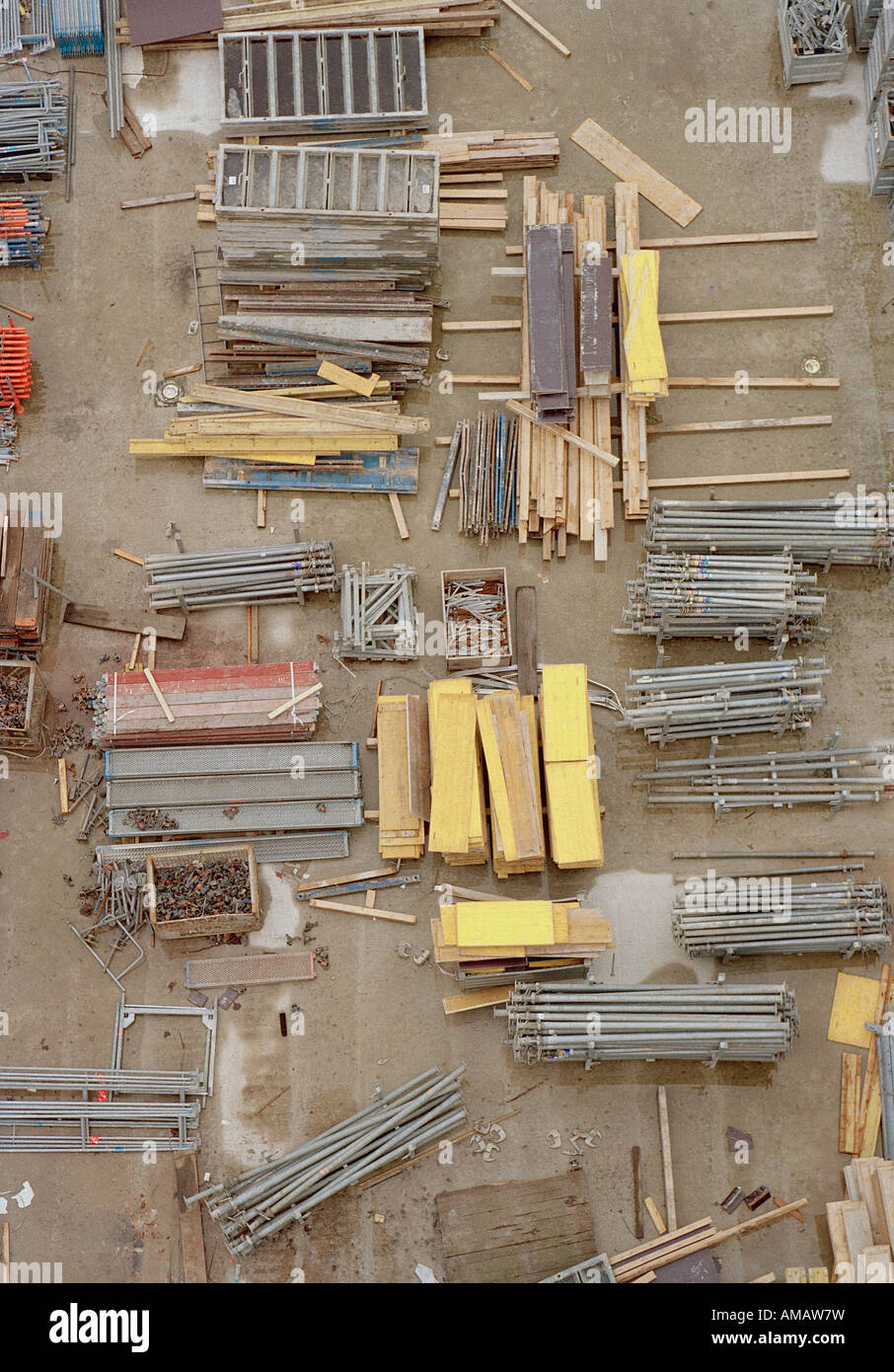 Materials laid out on a construction site Stock Photo - Alamy