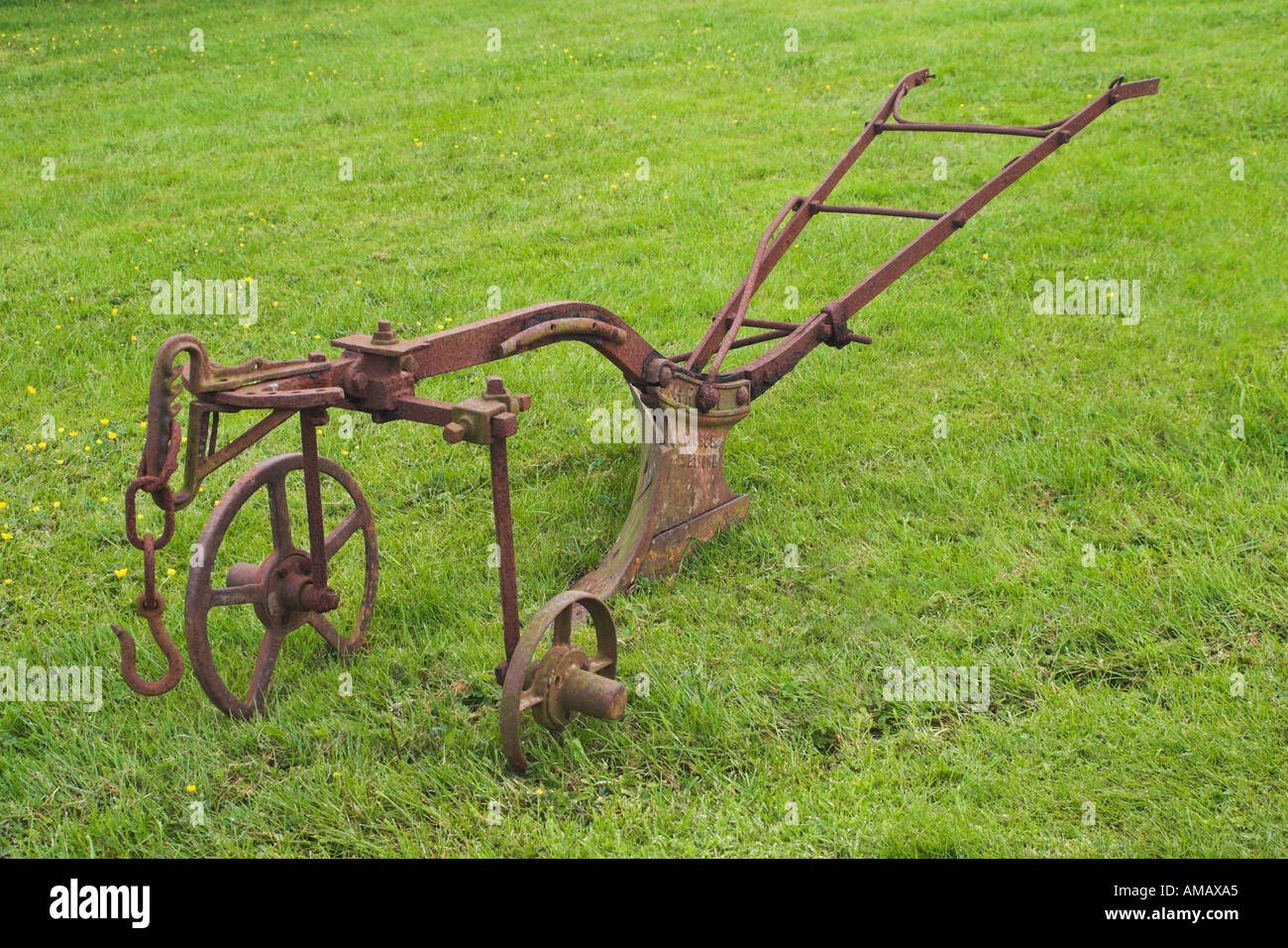 A traditional plough at Samuels Heritage Co Waterford Ireland Stock ...