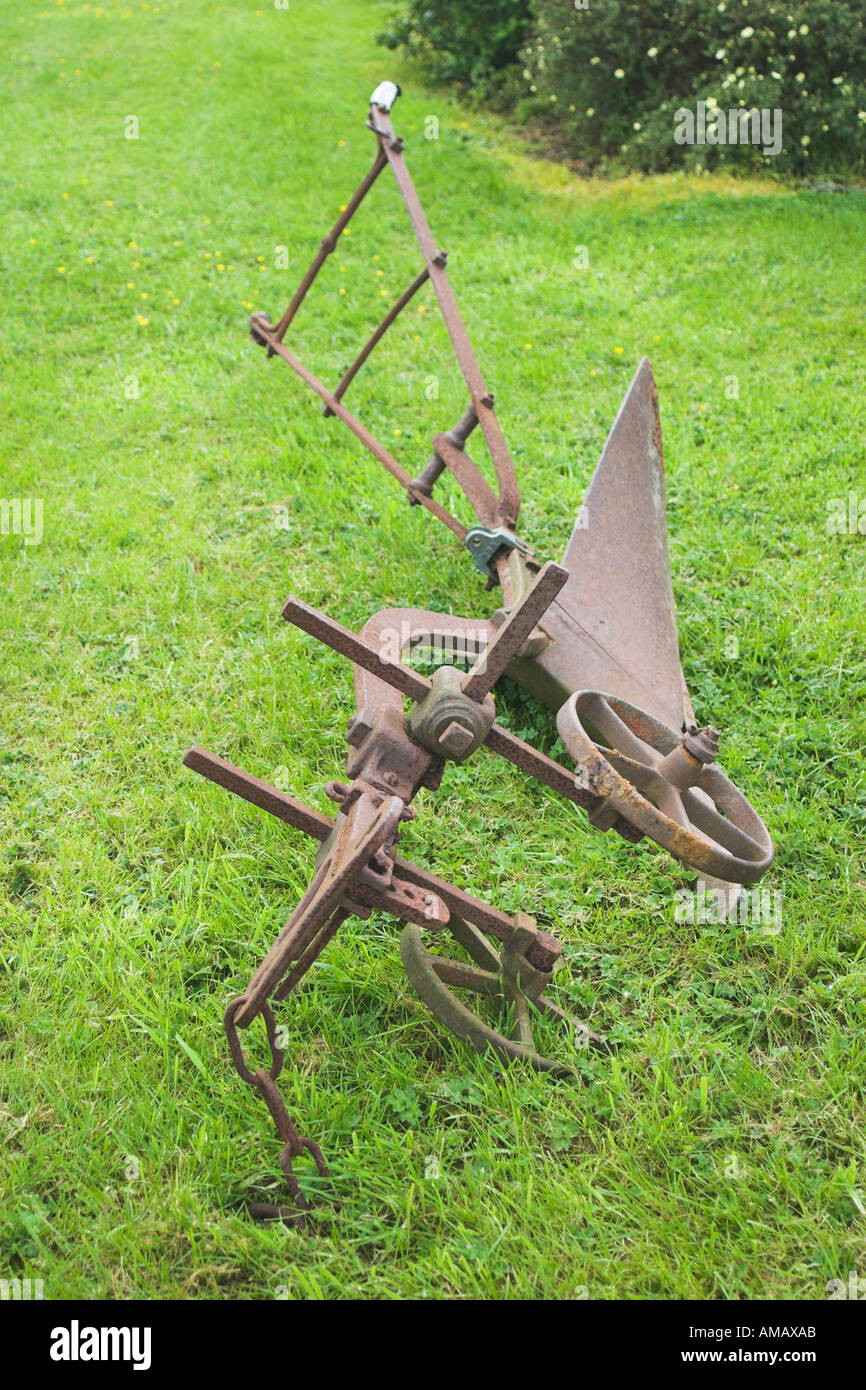 A traditional plough at Samuels Heritage Co Waterford Ireland Stock ...