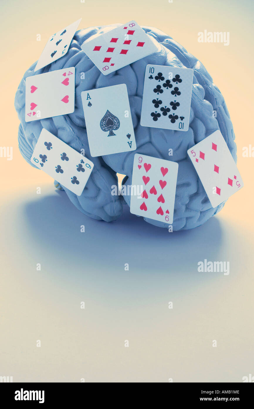 Human Brain and Playing Cards Stock Photo - Alamy