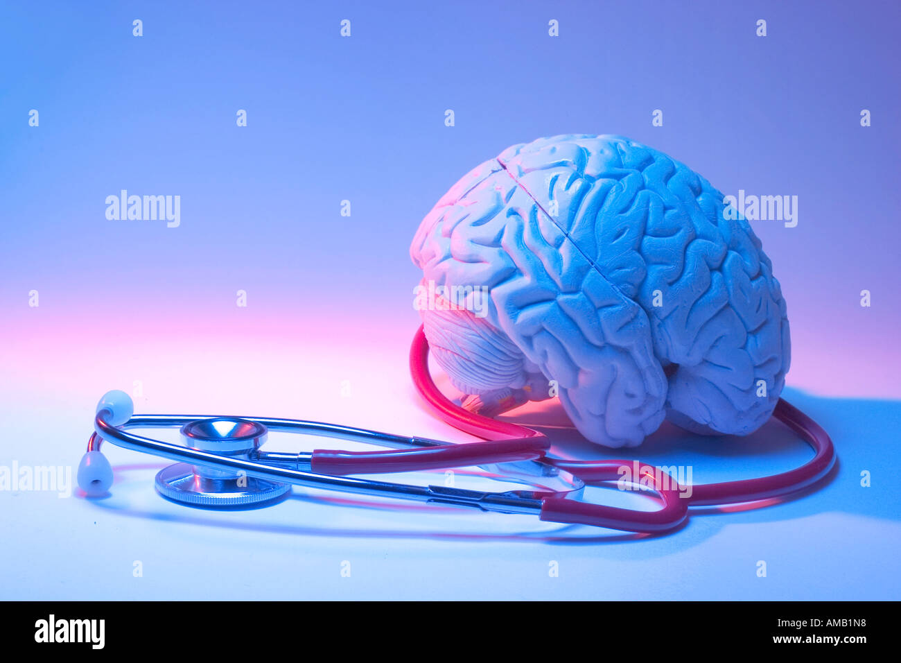 Human Brain with Stethoscope Stock Photo - Alamy