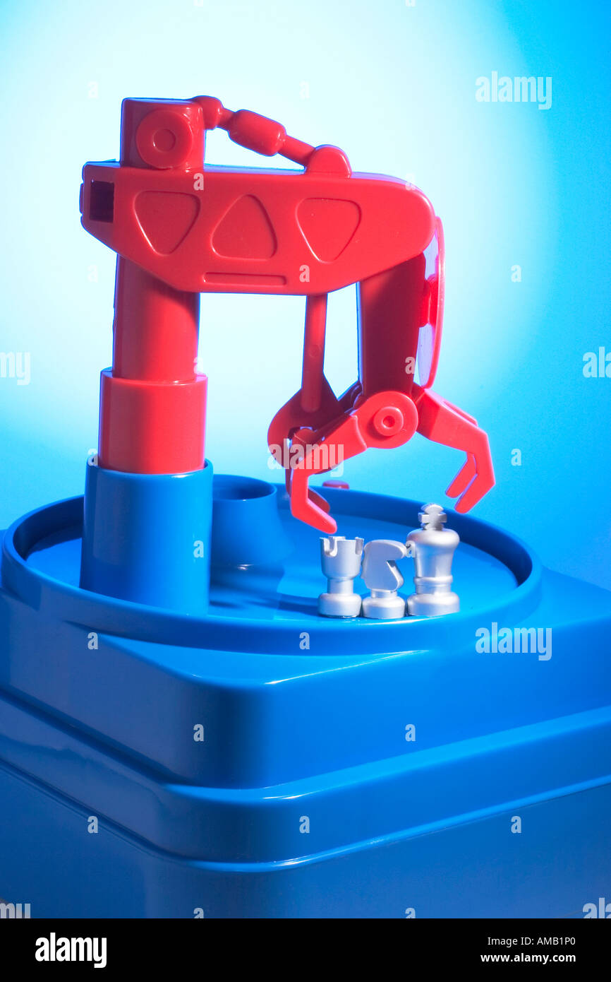 Skill Tester Toy with Chess Pieces Stock Photo - Alamy