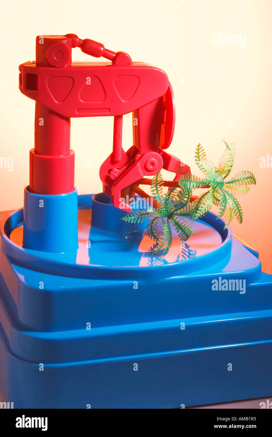 Skill tester Toy with Miniature Trees Stock Photo - Alamy