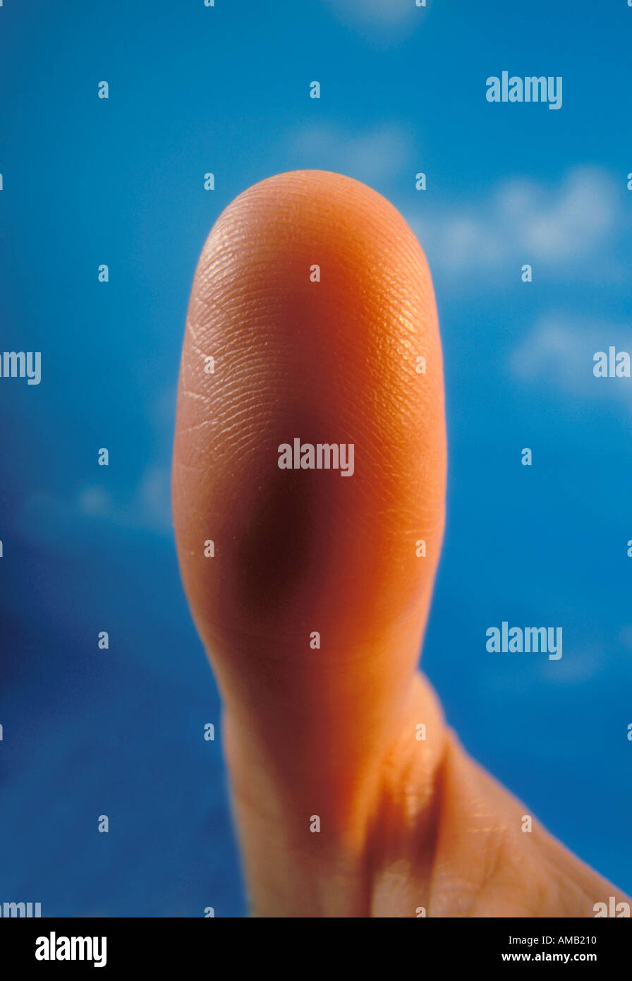 Body Thumb fingerprint Stock Photo - Alamy