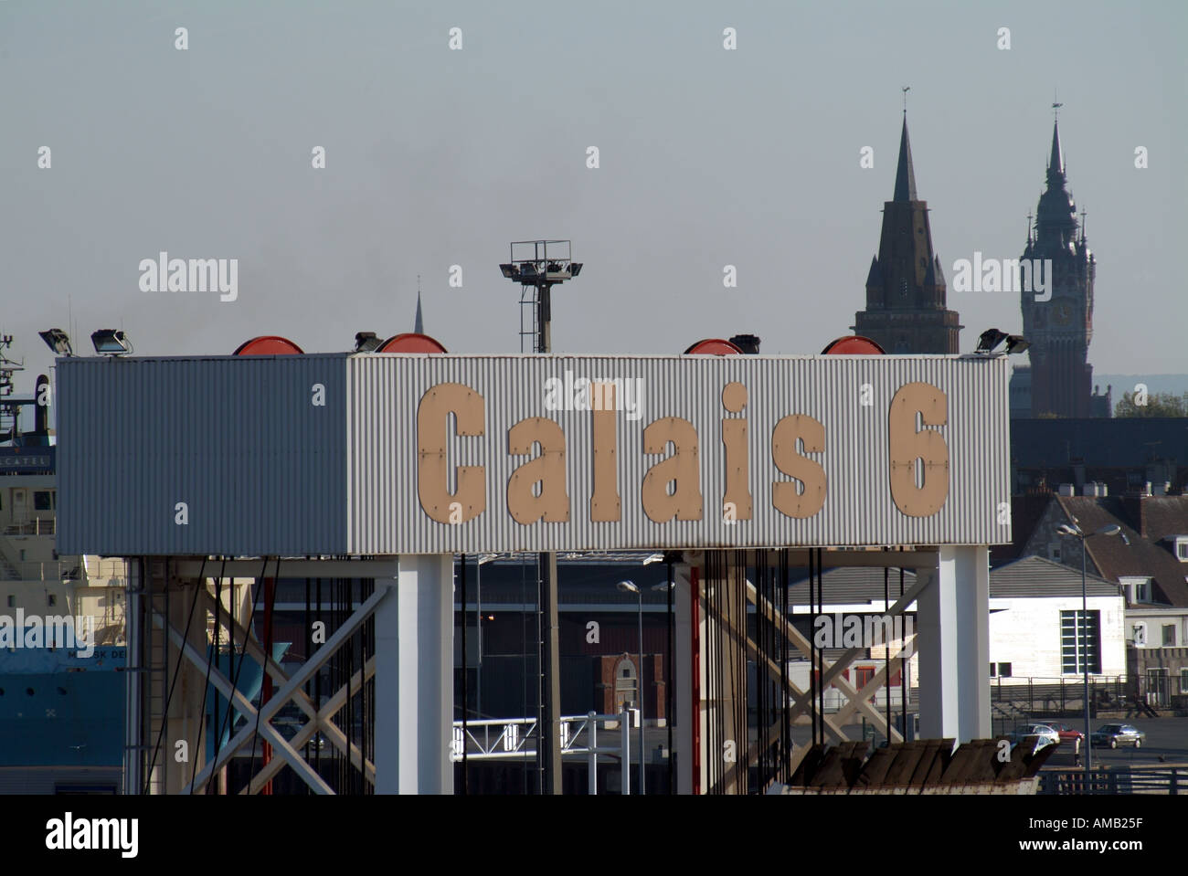 Calais ferry port sign hi-res stock photography and images - Alamy