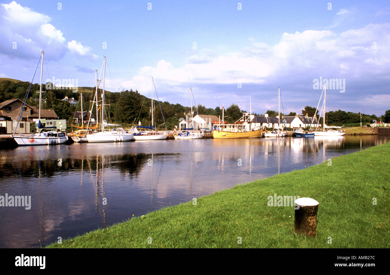 Pleasure vessels in Corpach Basin Fort William western highlands of ...