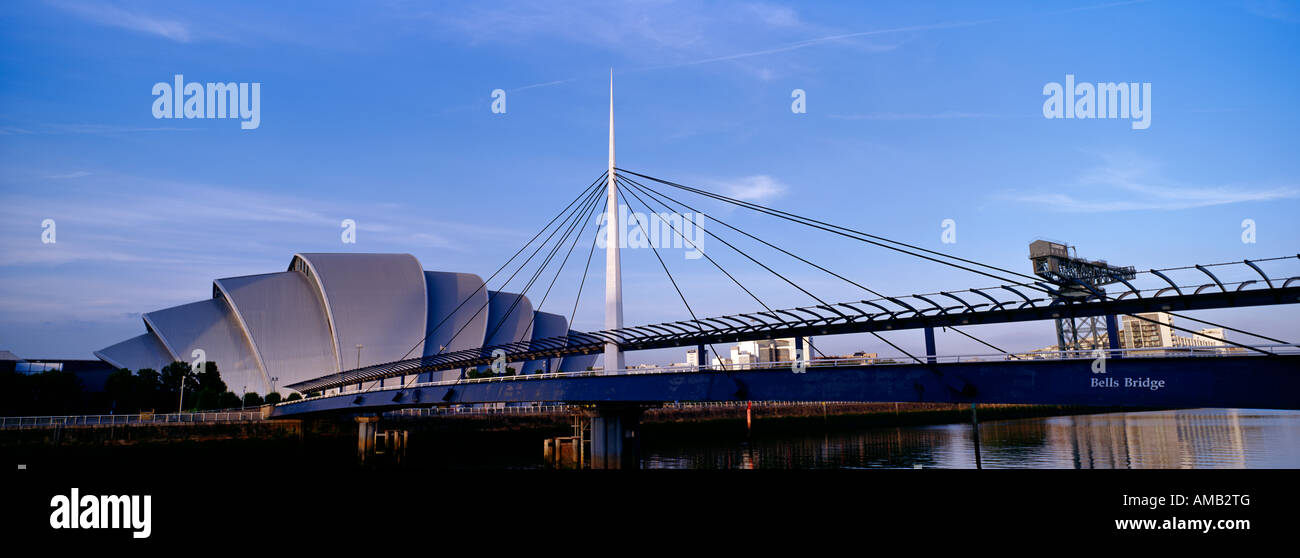 Bells Bridge & Armadillo, Glasgow in early evening light Stock Photo ...