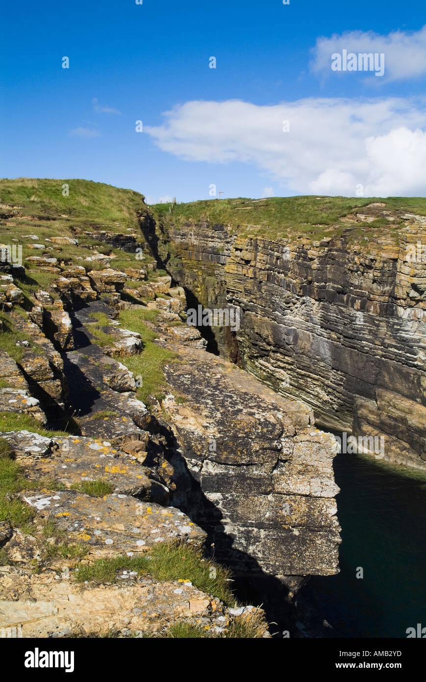 dh The Gloup DEERNESS ORKNEY Entrance to geo inlet east coast seacliffs ...