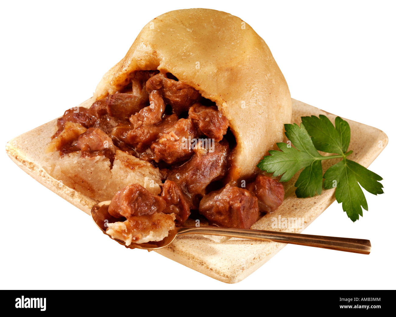 TRADITIONAL BRITISH STEAK AND KIDNEY PUDDING Stock Photo - Alamy