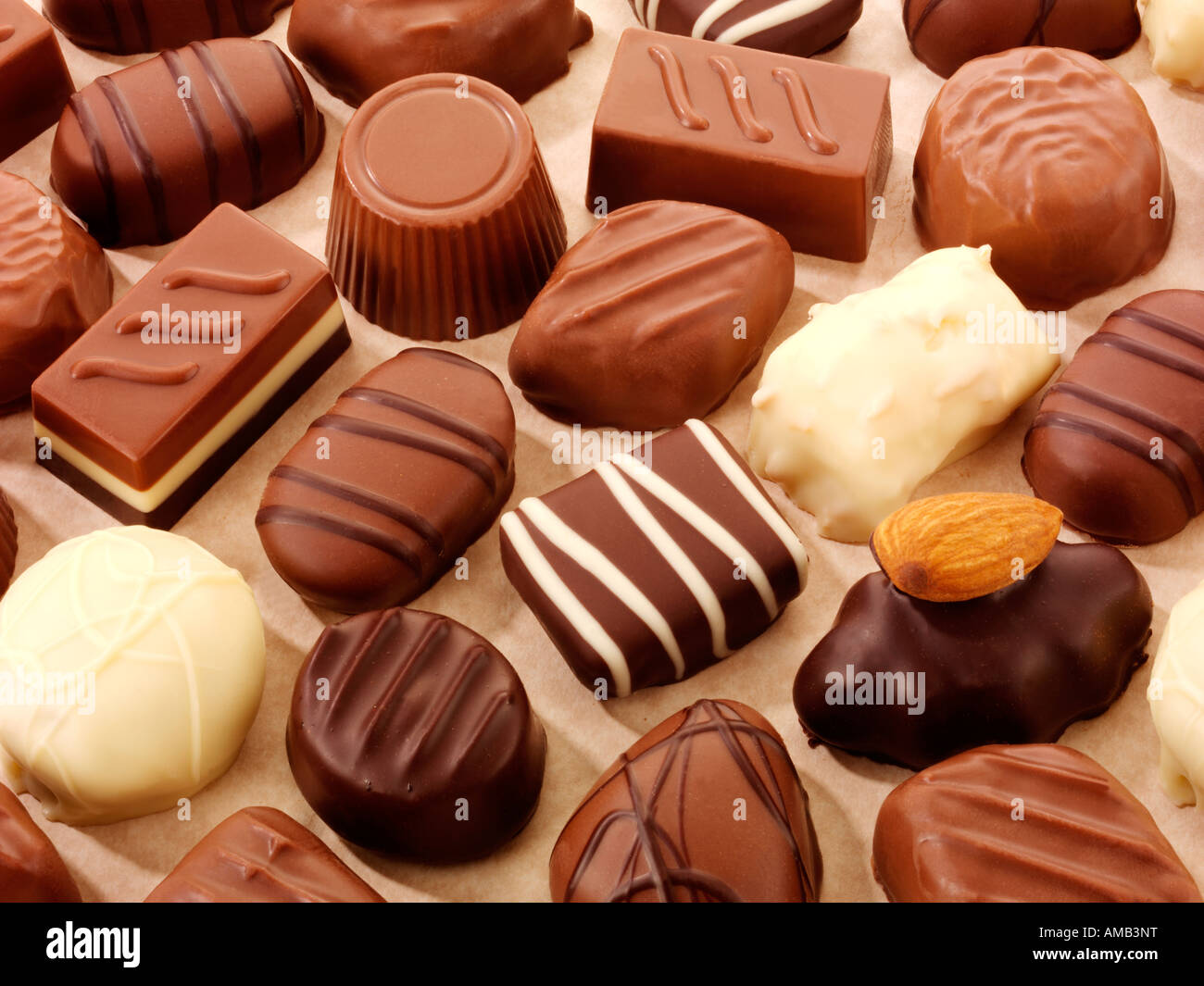 SELECTION OF BELGIAN CHOCOLATES Stock Photo - Alamy