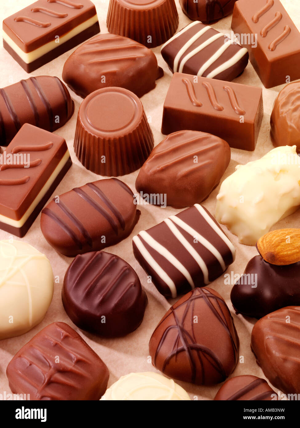 SELECTION OF BELGIAN CHOCOLATES Stock Photo - Alamy
