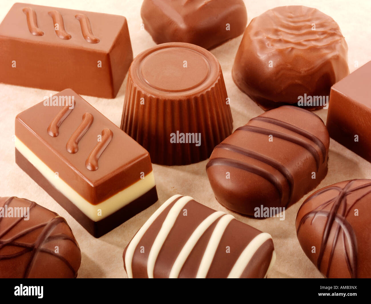 SELECTION OF BELGIAN CHOCOLATES Stock Photo - Alamy