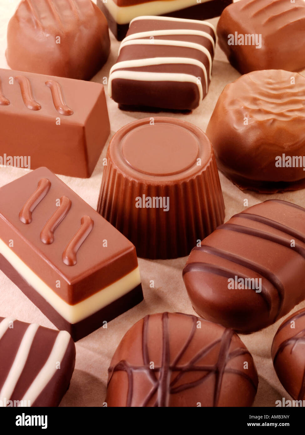 SELECTION OF BELGIAN CHOCOLATES Stock Photo - Alamy