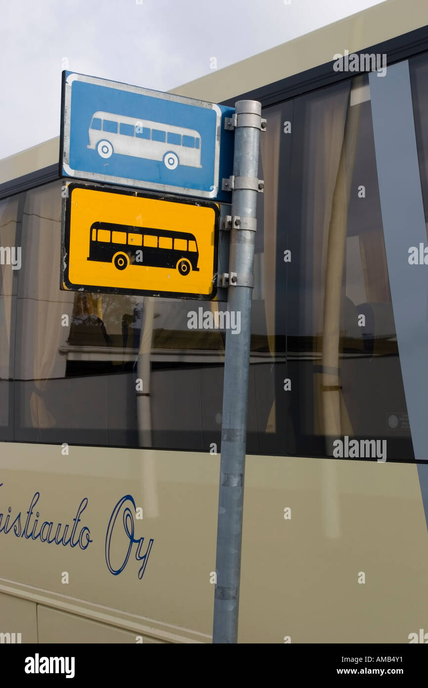 bus stop sign Stock Photo - Alamy