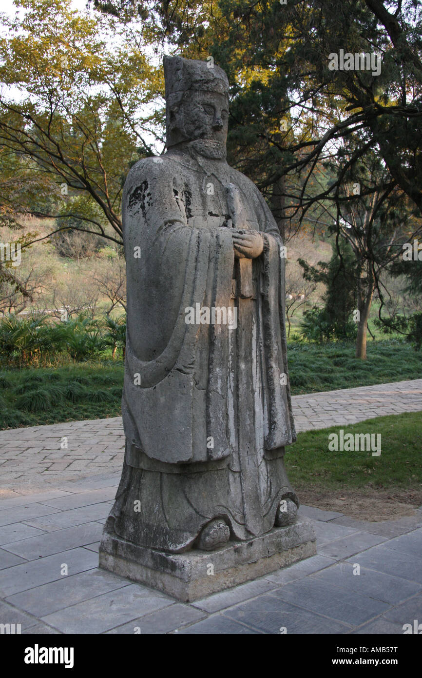 Avenue of stone statues, Ming Tomb, China Stock Photo - Alamy