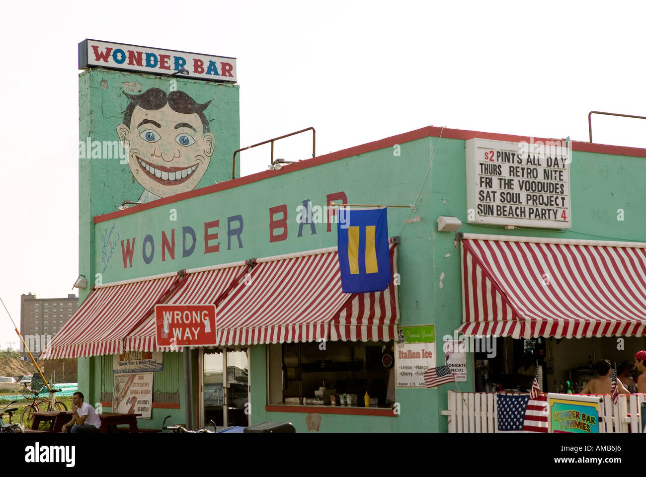 Wonder Bar restaurant at Asbury Park beach side resort in New Jersey ...