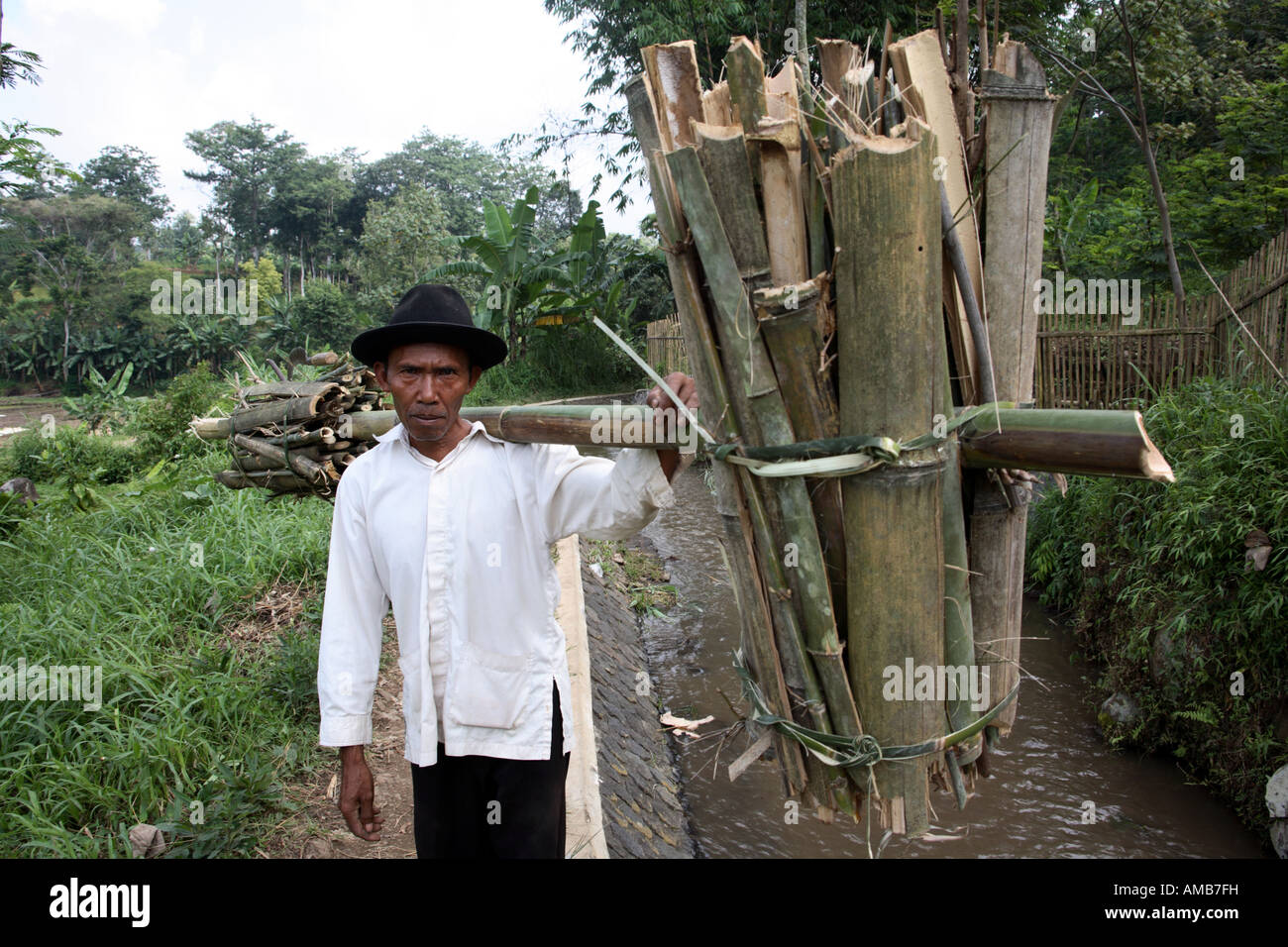 Portrait of an Indonesian Farmer near Malang Java Indonesia Stock Photo ...