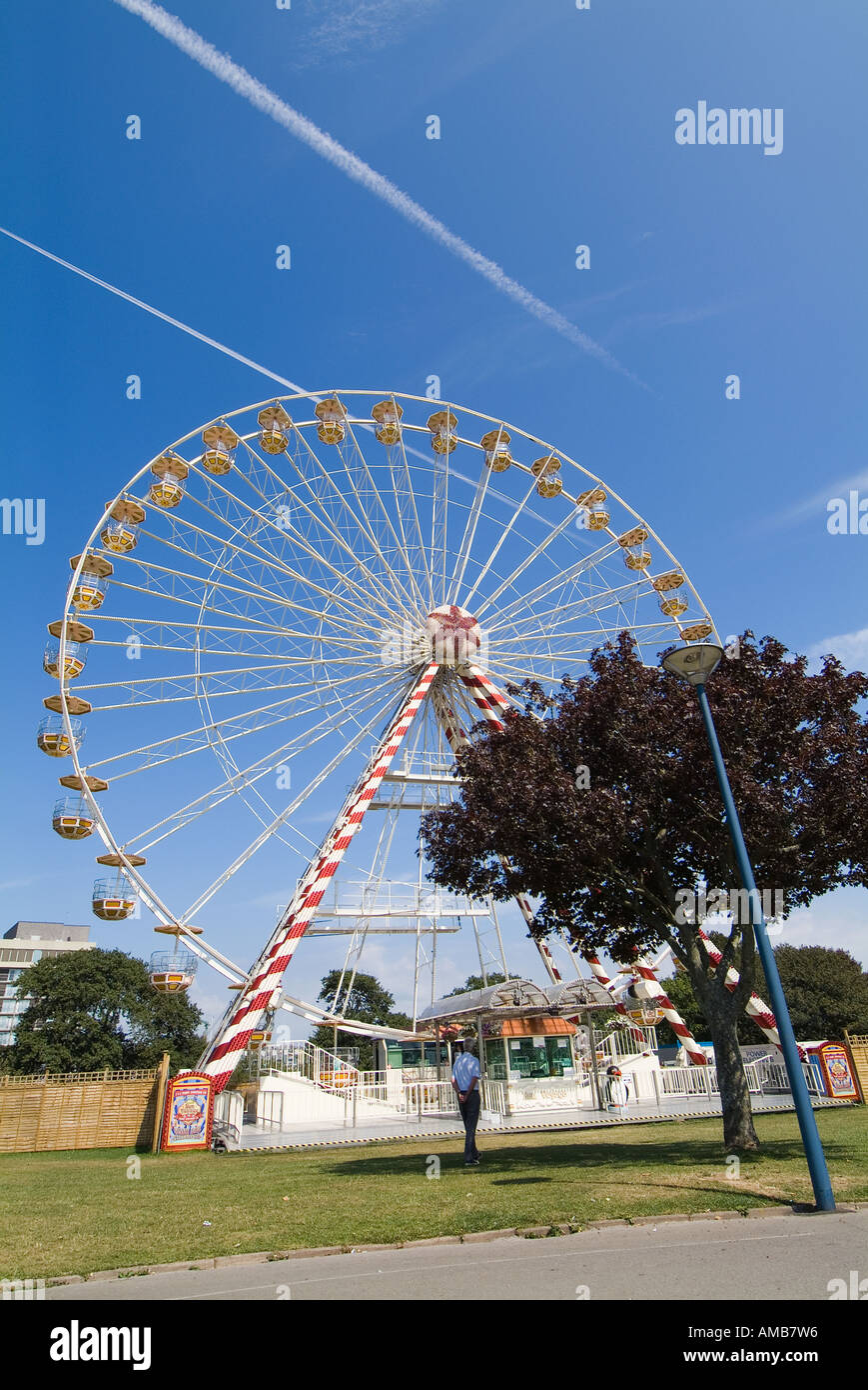 Giant Ferris wheel on The Hoe, Plymouth. Devon. UK Stock Photo - Alamy
