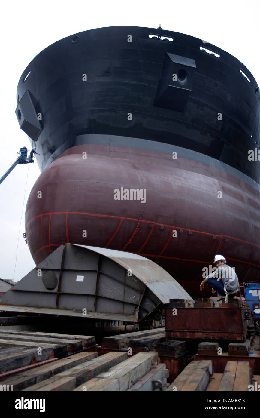 Ship's Bow in Ha Long Ship Yard, North Vietnam, Asia Stock Photo - Alamy