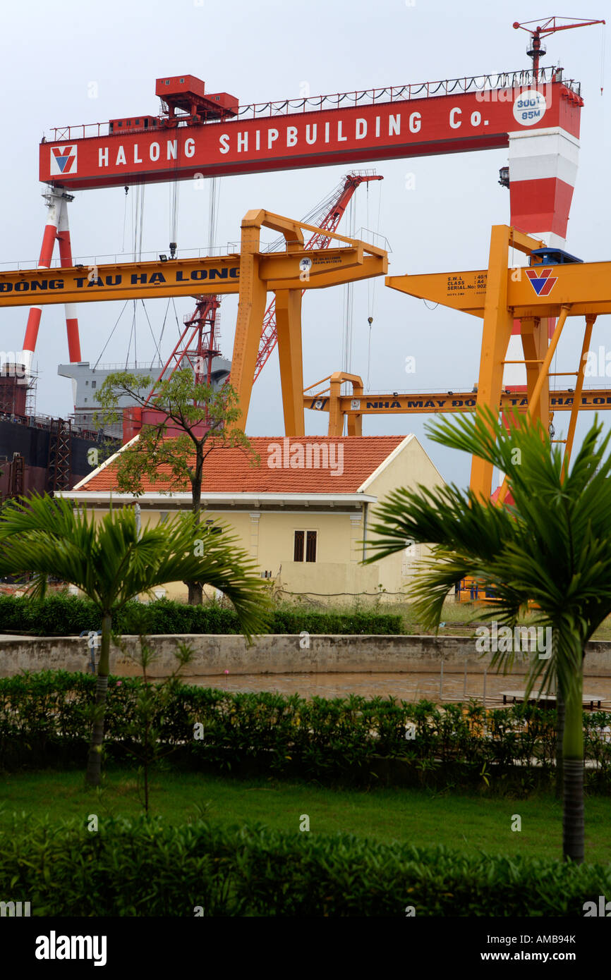 Halong Ship Yard North Vietnam Asia Stock Photo - Alamy