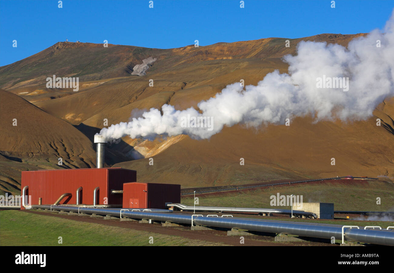 Krafla geothermal power station. Myvatn, Iceland Stock Photo - Alamy