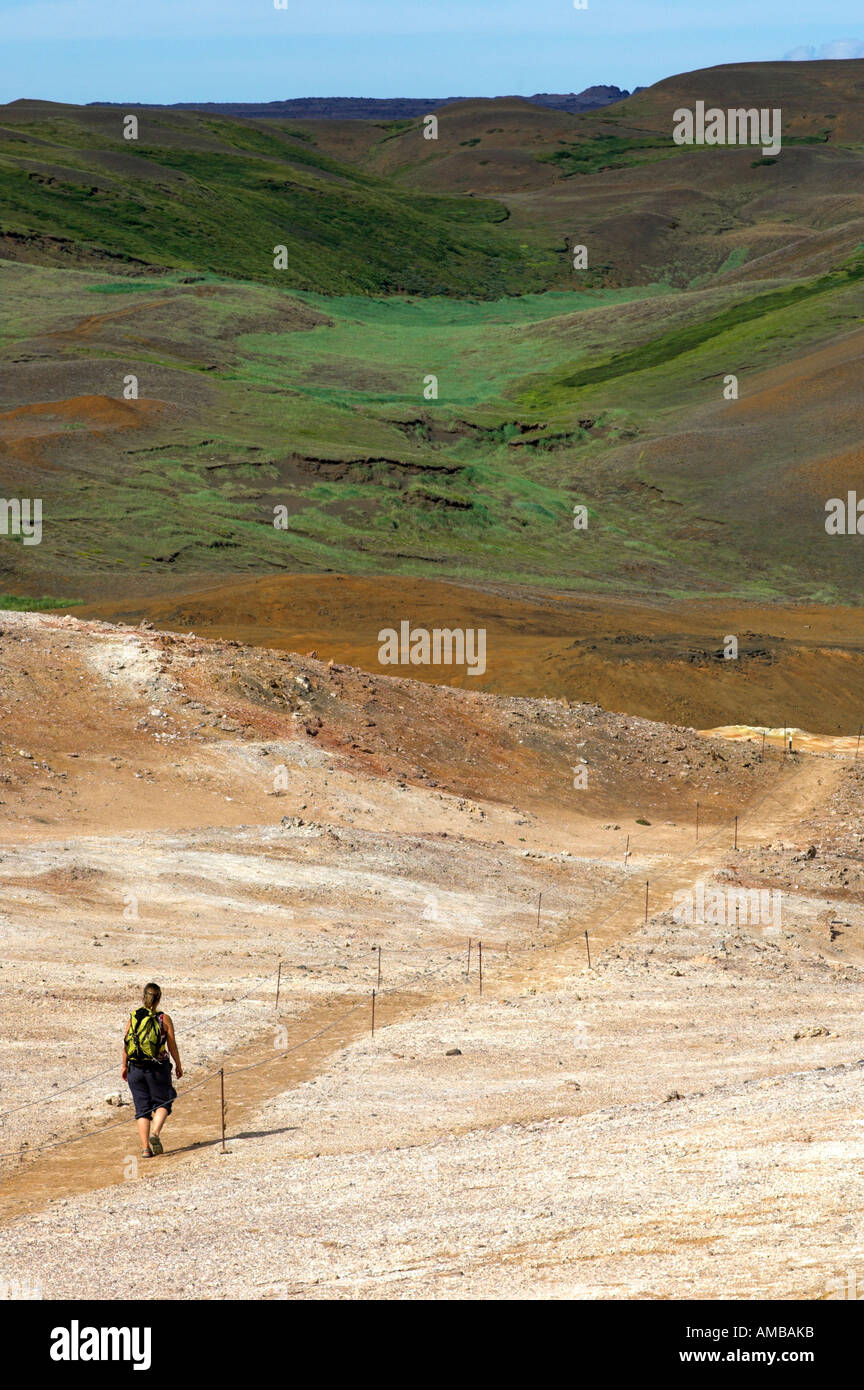 Hiking in Myvatn area, Iceland Stock Photo - Alamy