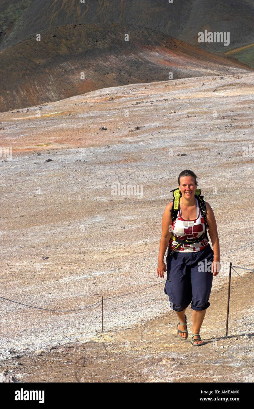 Hiking in Myvatn area, Iceland Stock Photo - Alamy