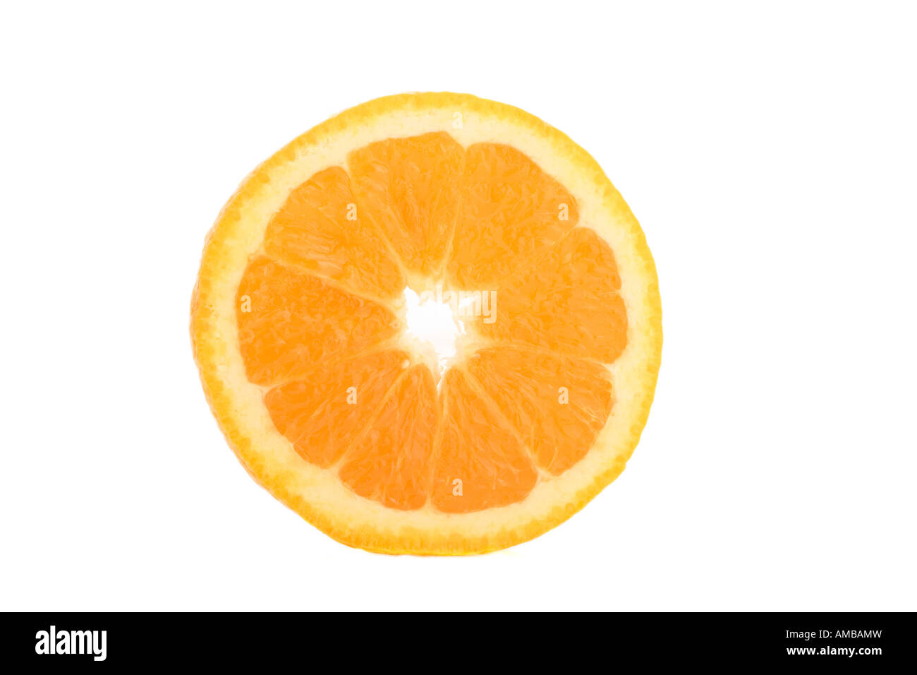 Slice of an orange Stock Photo - Alamy