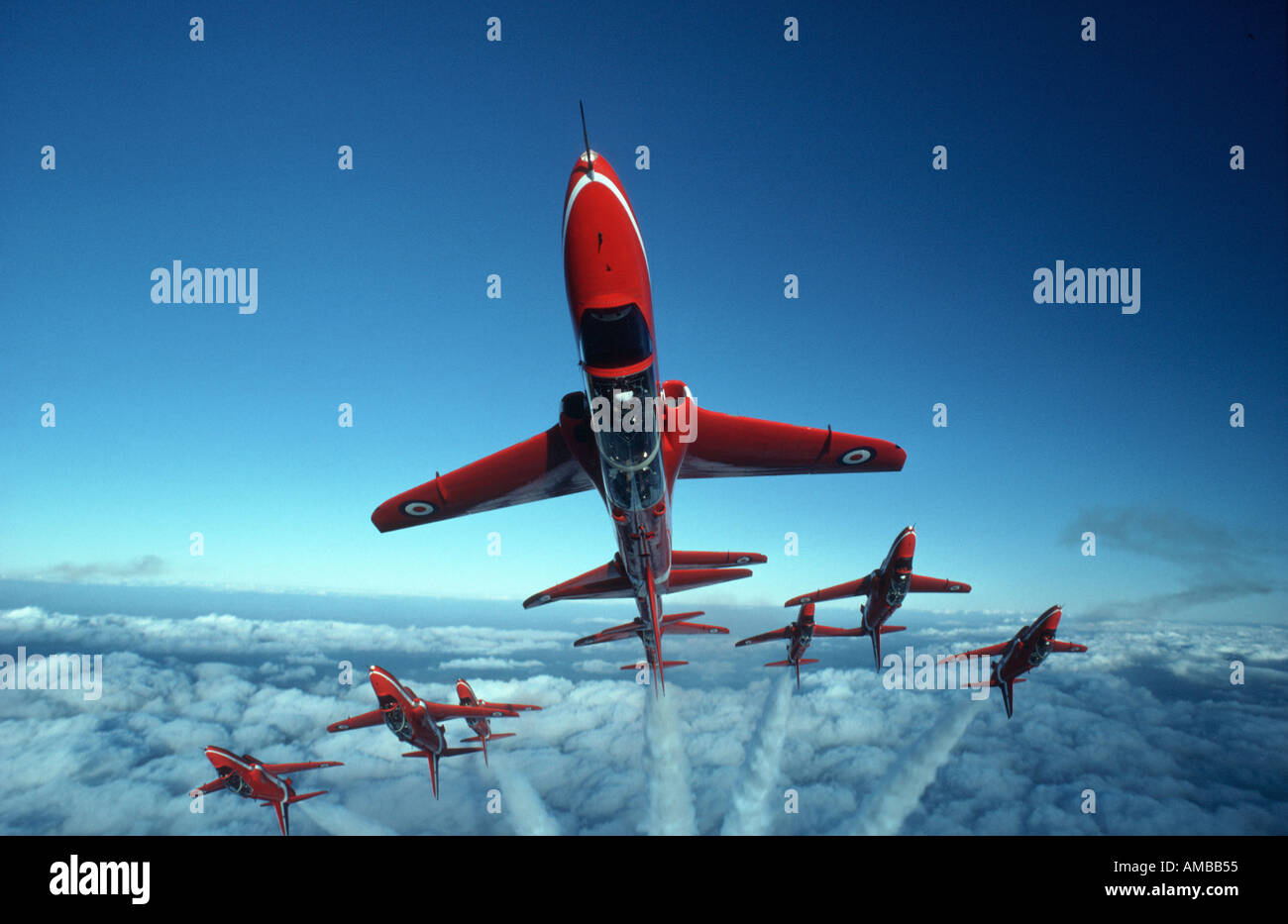 Red Arrows aerobatic team Stock Photo - Alamy