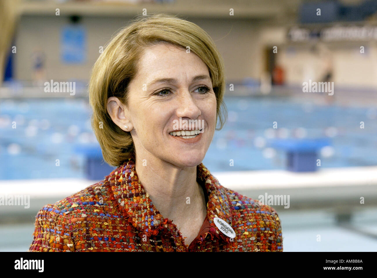 Head of London s Olympic bid Barbara Cassani on a visit to Ponds Forge ...