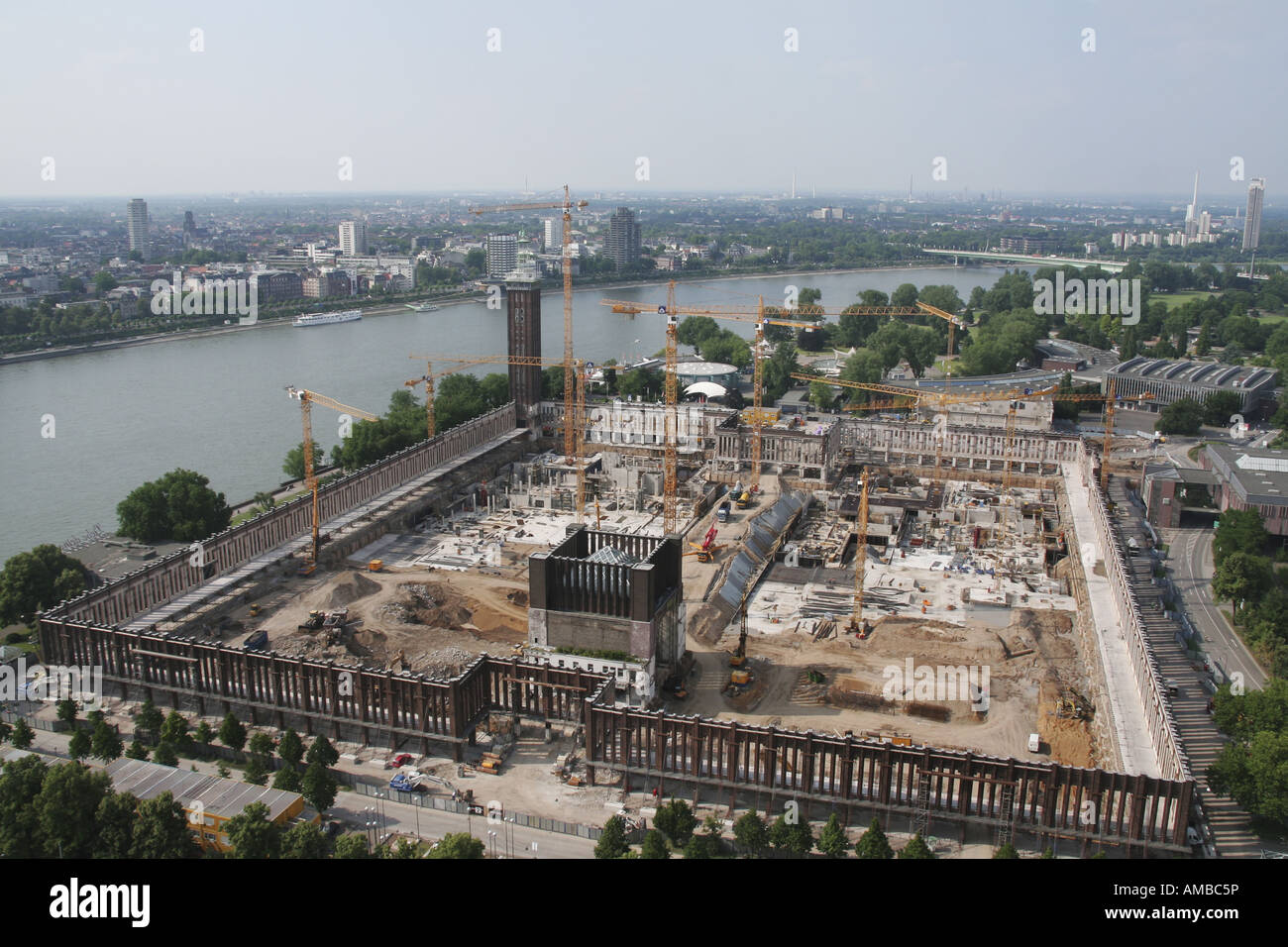 contract side old exposition near the Rhein, Germany, North Rhine ...