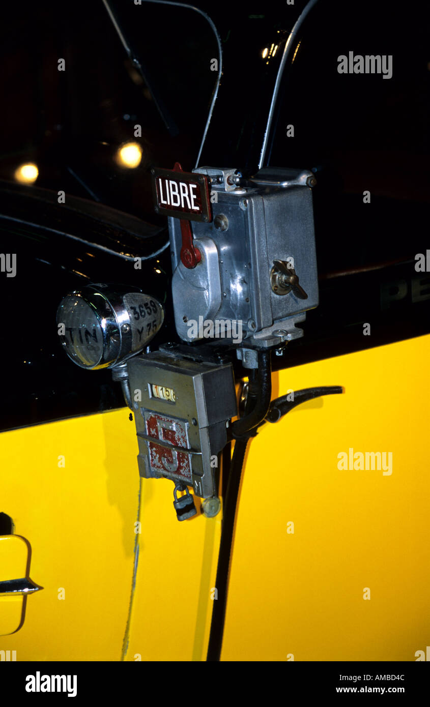 detail of an old taxi counter Stock Photo - Alamy