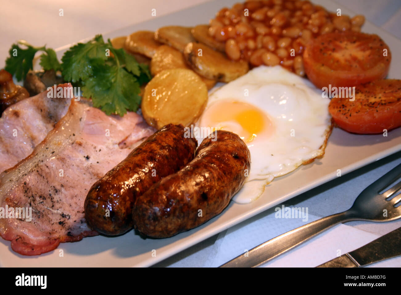 Full English Breakfast Stock Photo - Alamy