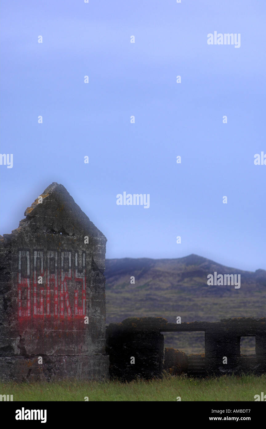 Icelandic scary ruin Stock Photo - Alamy