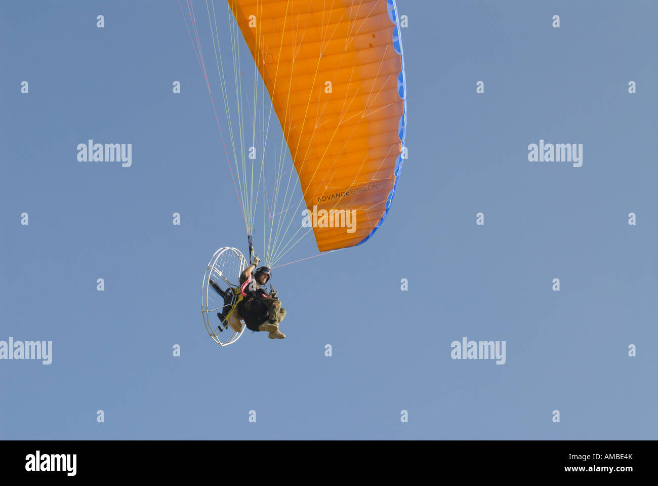 powered parachute in flight, Germany, Saarland Stock Photo - Alamy