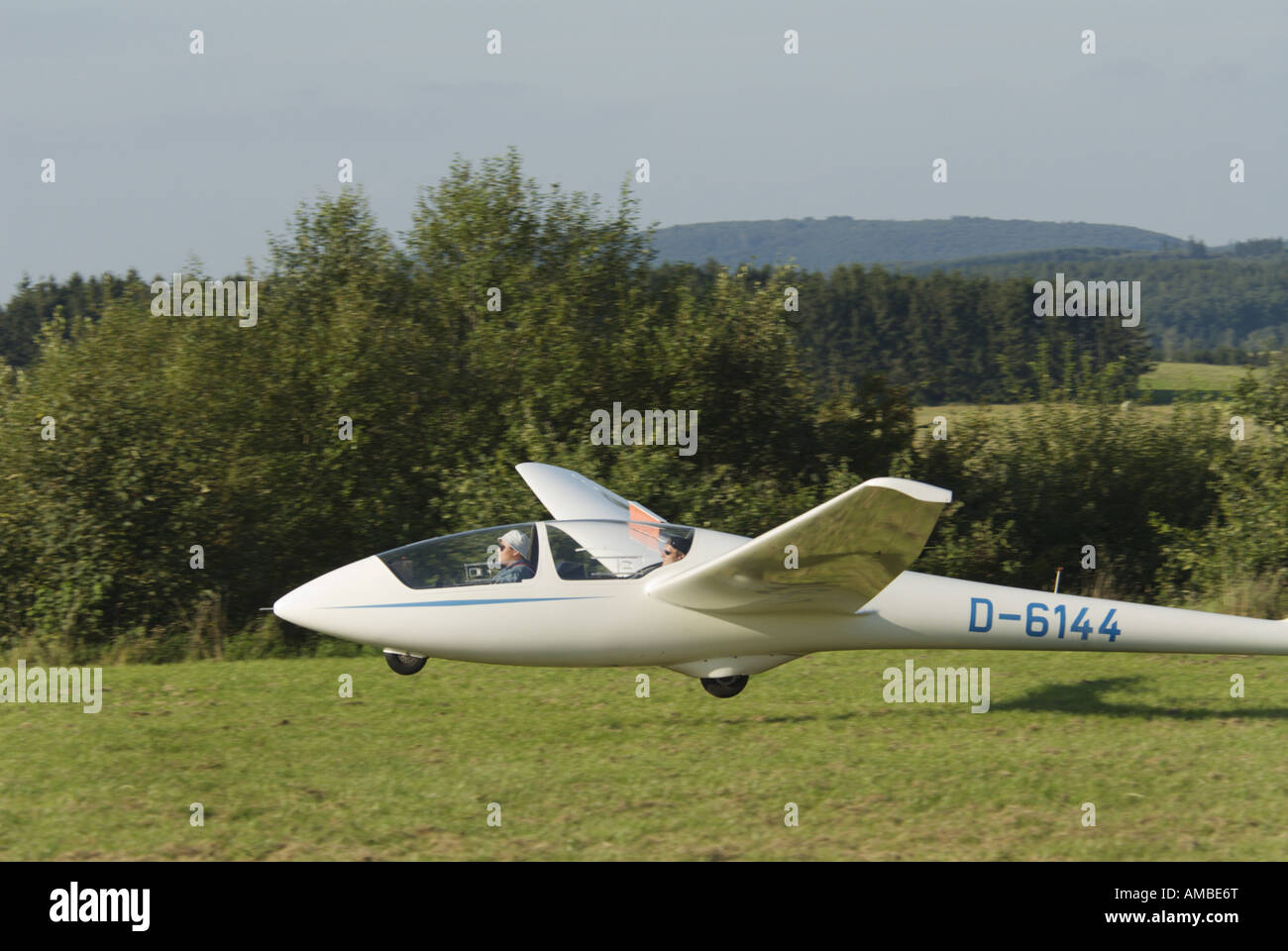 Glider ASK-21 landing, Germany, Saarland Stock Photo - Alamy