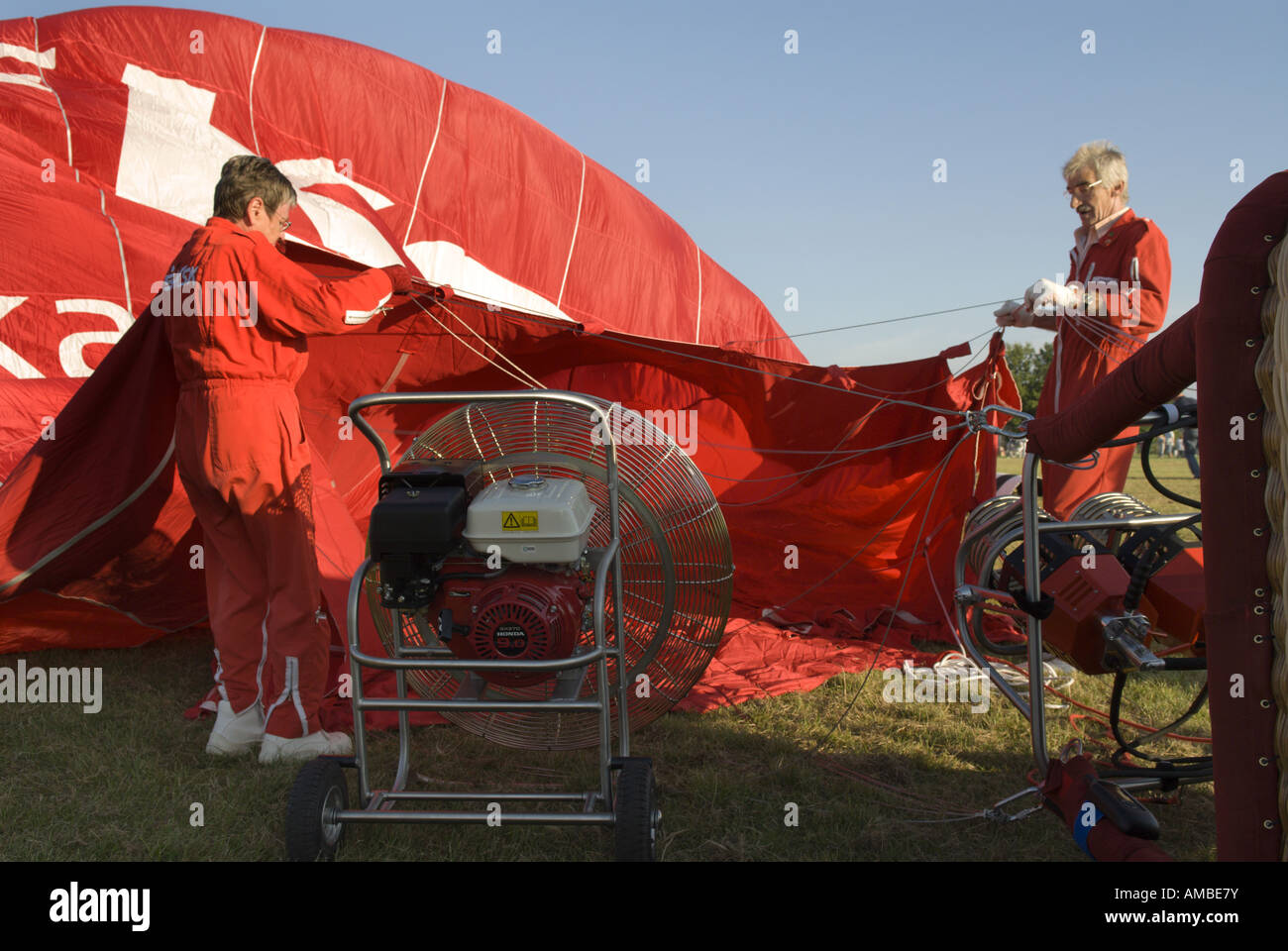 Hot Air Balloon Inflation Fan High Resolution Stock Photography and ...