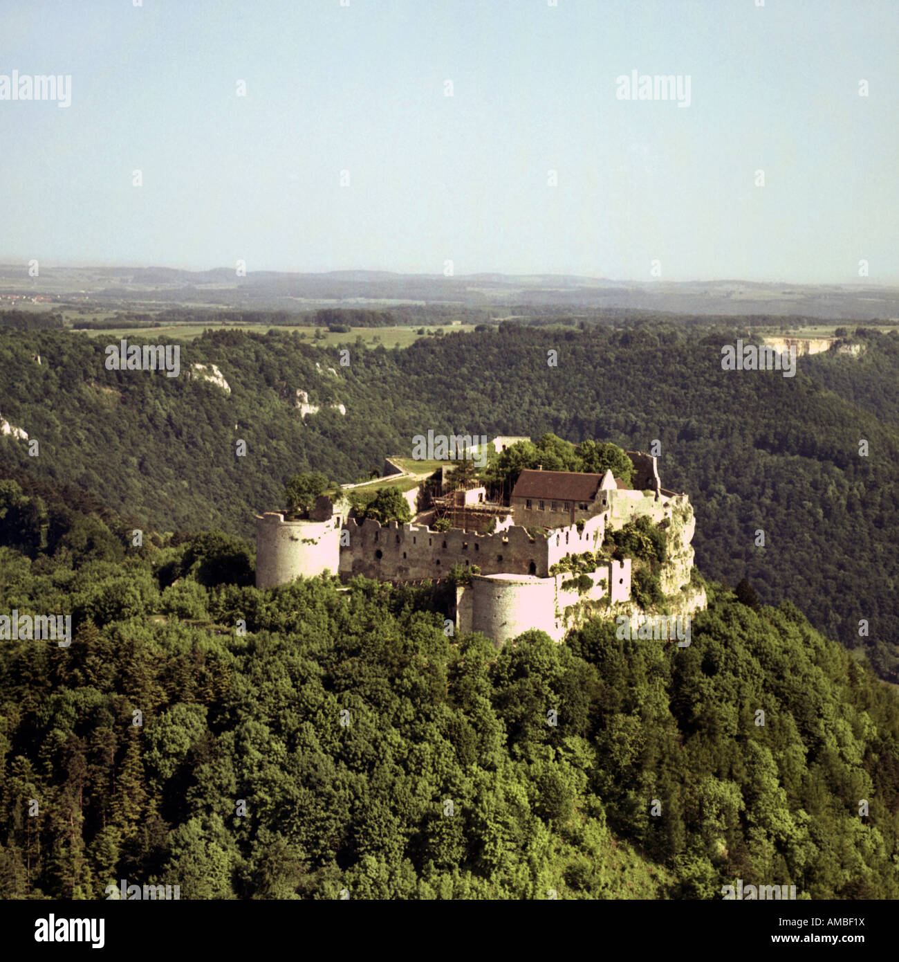 Hohenneuffen castle, Germany, Baden-Wuerttemberg, Schwaebische Alb ...