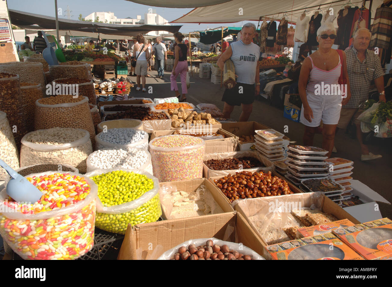 Kyrenia Wednesday market Northern Cyprus Stock Photo - Alamy