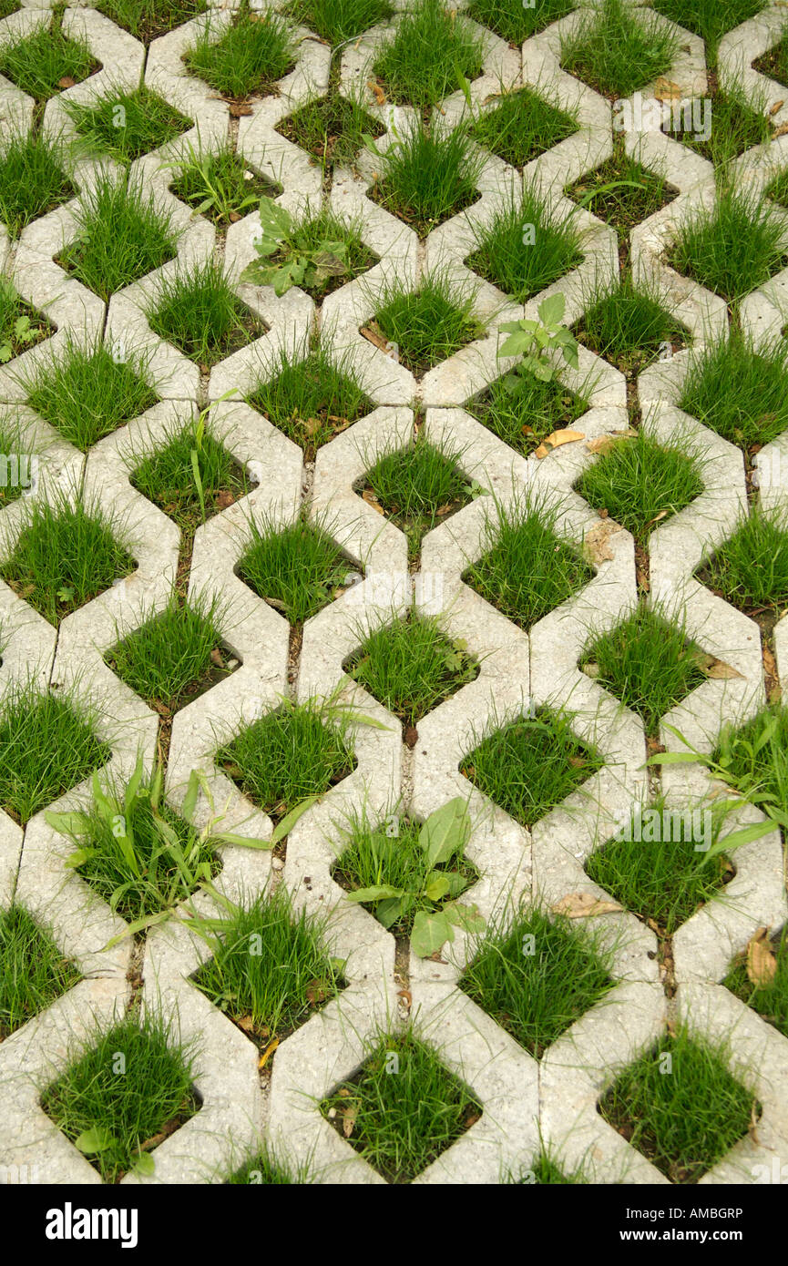 Grass and ceramic landscape tile Stock Photo - Alamy