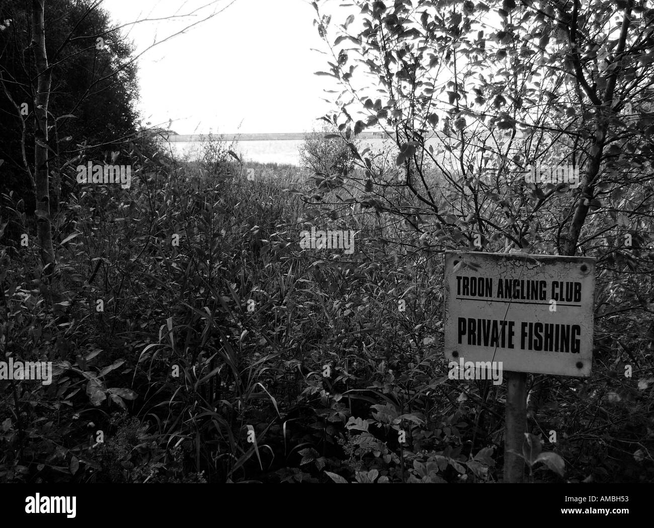 Troon angles club, private sign Stock Photo - Alamy