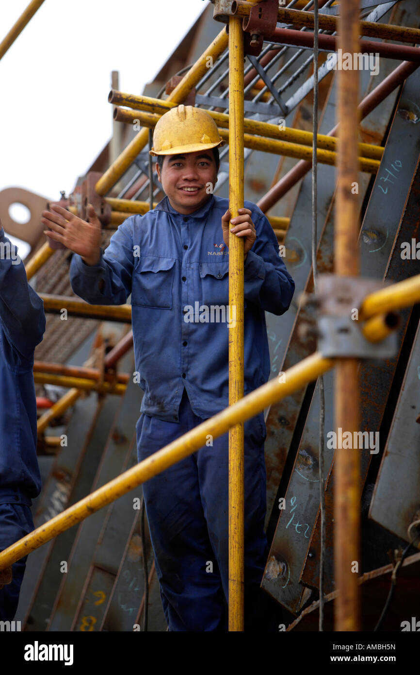 Halong Ship Yard North Vietnam Asia Stock Photo - Alamy