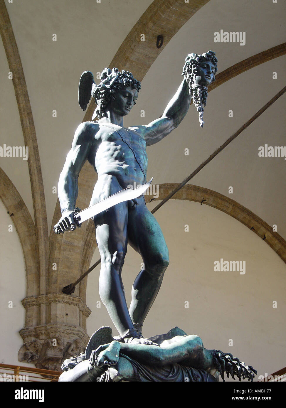 Perseus beheads Medusa Piazza della Signoria Florence Italy Stock Photo ...