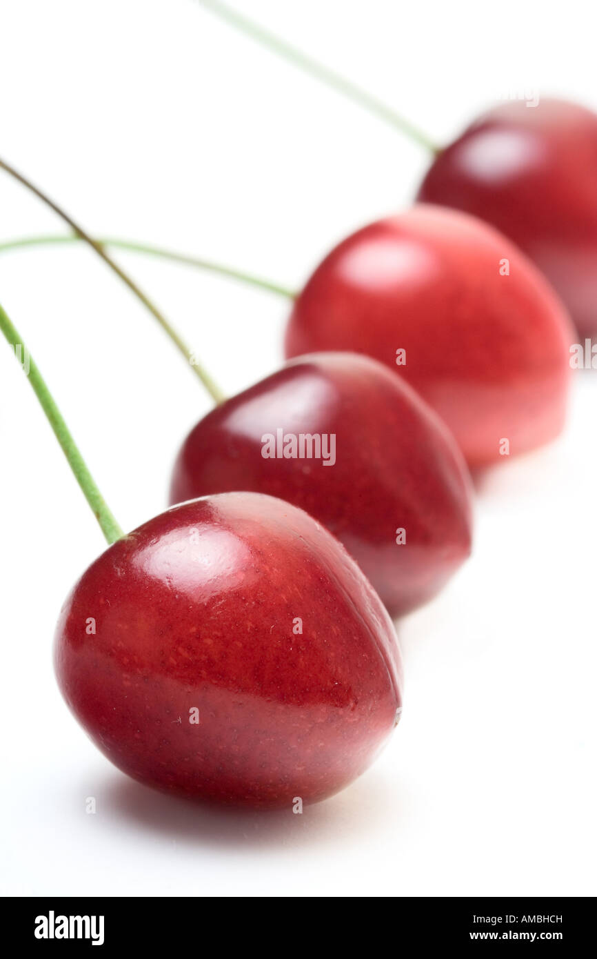 Cherries lined up Stock Photo - Alamy