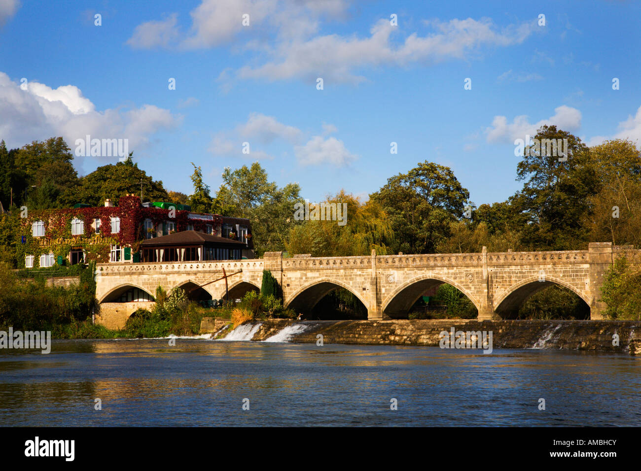 Weir and Toll Bridge at Bathampton Bath Somerset England Stock Photo ...